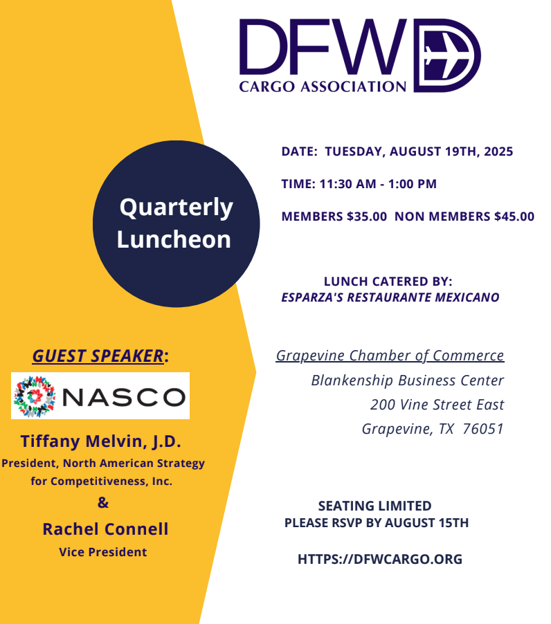 DFW Cargo Association Quarterly Luncheon - DFW Cargo Association